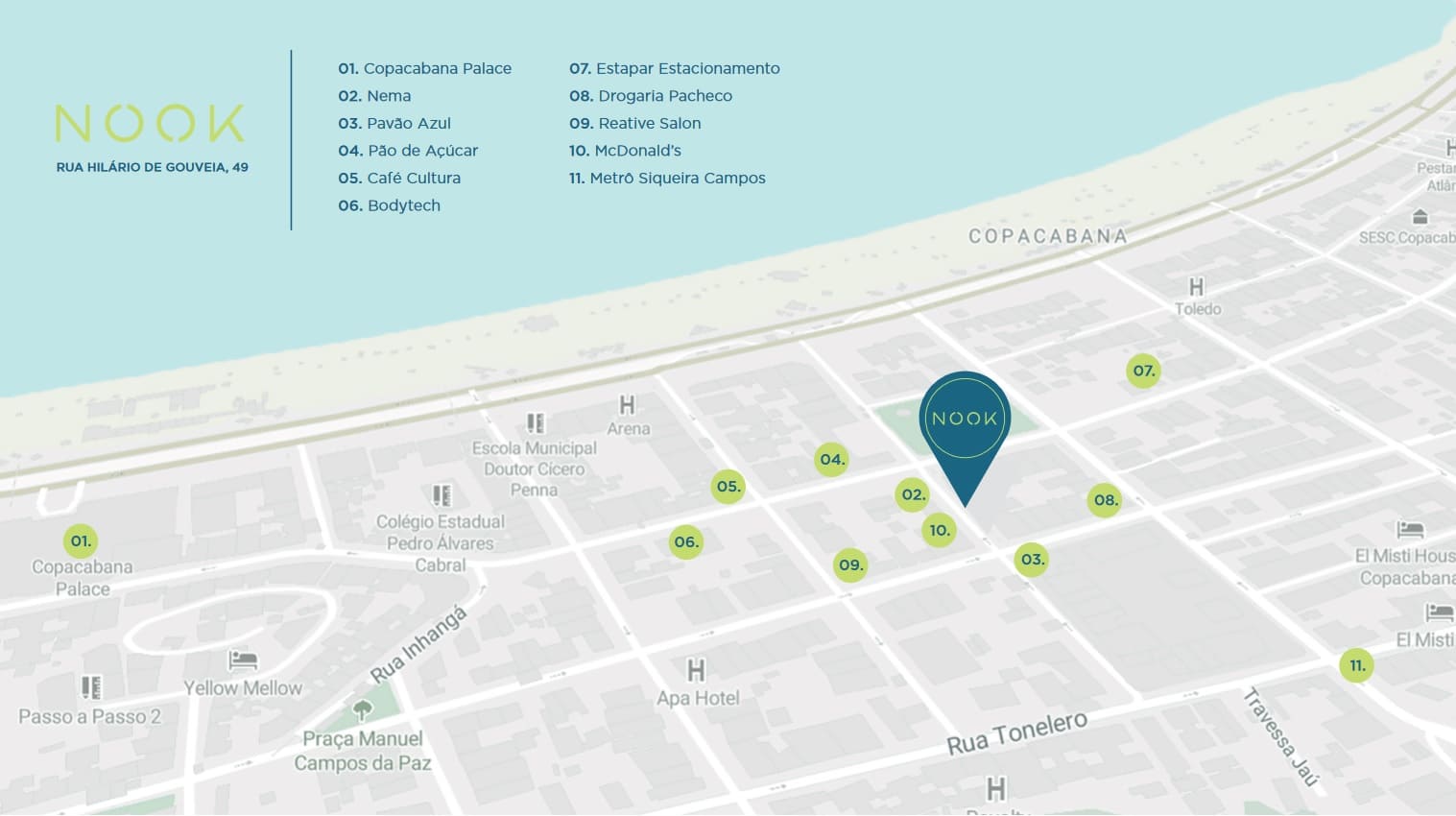 Nook Copacabana - Aparts, Gardens e Coberturas 85 a 235m²
